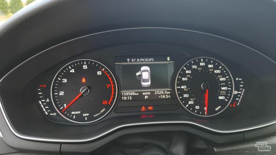 White Audi A4 2017 in Vilnius, with an engine capacity of 2.00 L and mileage of 160 thousand km for 14400 €, photo 17 on AUTOMOTO.COM.LV