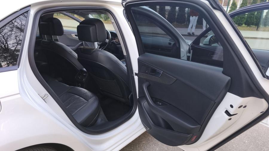 White Audi A4 2017 in Vilnius, with an engine capacity of 2.00 L and mileage of 160 thousand km for 14400 €, photo 23 on AUTOMOTO.COM.LV