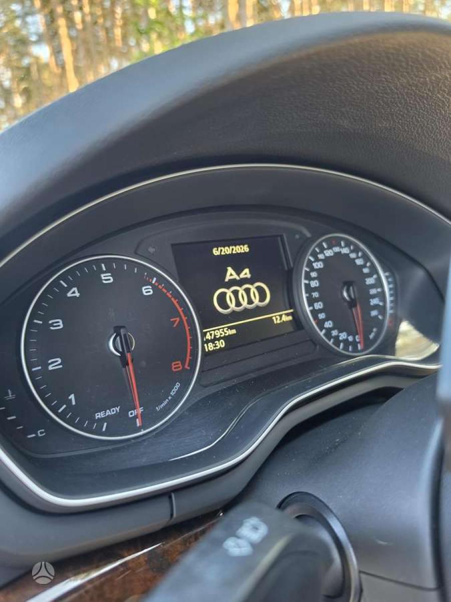 White Audi A4 2017 in Kaunas, with an engine capacity of 1.98 L and mileage of 148 thousand km for 14300 €, photo 8 on AUTOMOTO.COM.LV