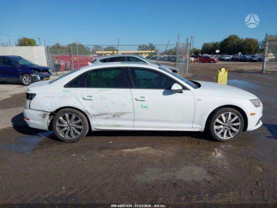 White Audi A4 2018 in Klaipeda, with an engine capacity of 2.00 L and mileage of 190 thousand km for 8075 €, photo 13 on AUTOMOTO.COM.LV