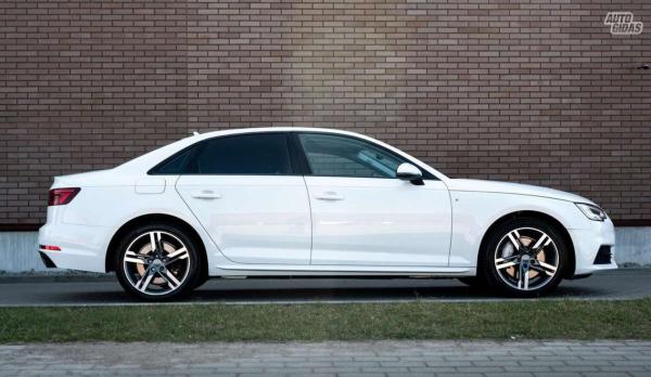 White Audi A4 2018 in Klaipeda, with an engine capacity of 2.00 L and mileage of 98 thousand km for 16998 €, photo 2 on AUTOMOTO.COM.LV