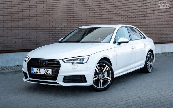 White Audi A4 2018 in Klaipeda, with an engine capacity of 2.00 L and mileage of 98 thousand km for 16998 €, photo 3 on AUTOMOTO.COM.LV