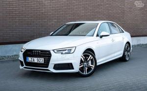 White Audi A4 2018 in Klaipeda, with an engine capacity of 2.00 L and mileage of 98 thousand km for 16998 €, photo 4 on AUTOMOTO.COM.LV