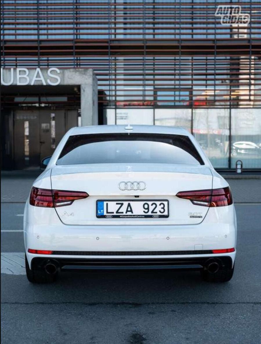White Audi A4 2018 in Klaipeda, with an engine capacity of 2.00 L and mileage of 98 thousand km for 16998 €, photo 7 on AUTOMOTO.COM.LV