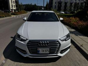White Audi A4 2018 in Vilnius, with an engine capacity of 1.98 L and mileage of 90 thousand km for 11450 €, photo  on AUTOMOTO.COM.LV