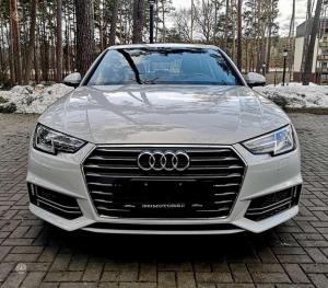 White Audi A4 2018 in Vilnius, with an engine capacity of 1.98 L and mileage of 92 thousand km for 10800 €, photo  on AUTOMOTO.COM.LV