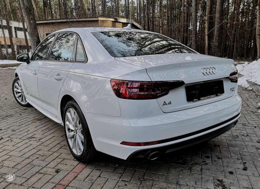 Balts Audi A4 2018 Viļņa, ar dzinēja tilpumu 1.98 L un nobraukumu 92 tūkst. km par 10800 €, foto 6 vietnē AUTOMOTO.COM.LV