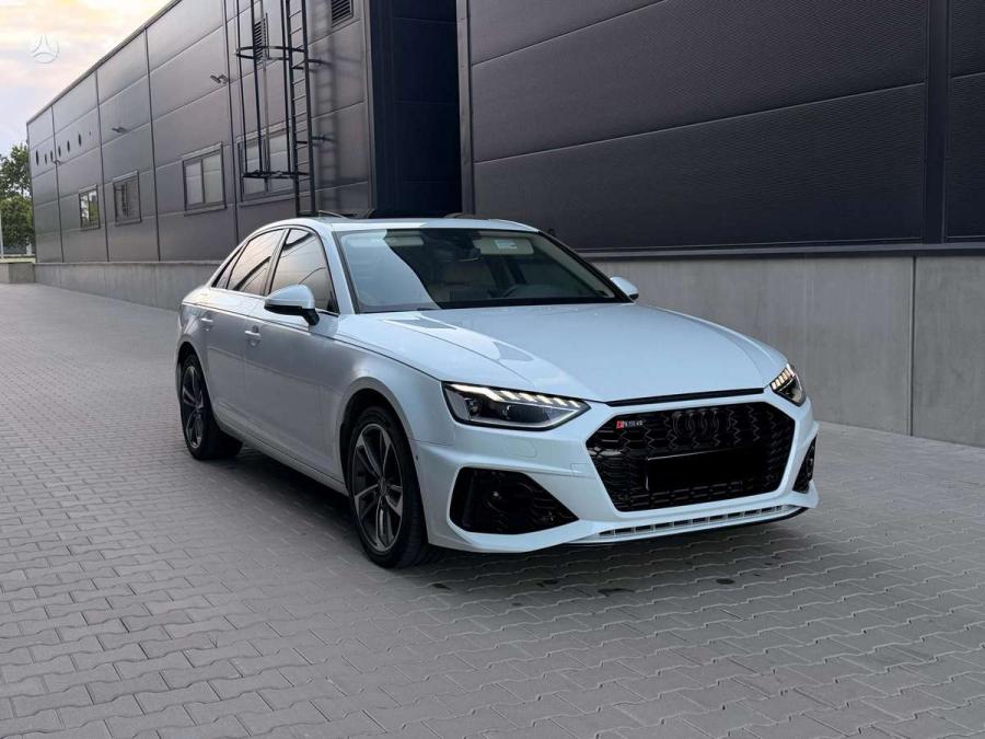 White Audi A4 2020 in Siauliai, with an engine capacity of 2.00 L and mileage of 102 thousand km for 15700 €, photo 3 on AUTOMOTO.COM.LV