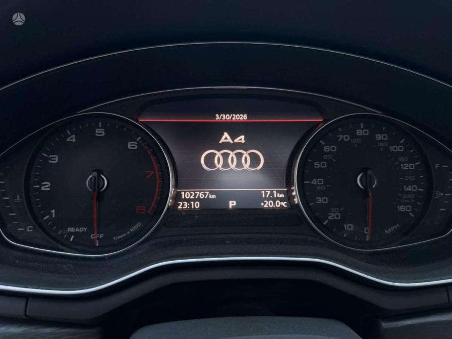White Audi A4 2020 in Siauliai, with an engine capacity of 2.00 L and mileage of 102 thousand km for 15700 €, photo 7 on AUTOMOTO.COM.LV