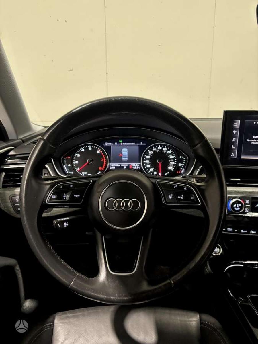 White Audi A4 2021 in Klaipeda, with an engine capacity of 1.98 L and mileage of 104 thousand km for 21800 €, photo 3 on AUTOMOTO.COM.LV