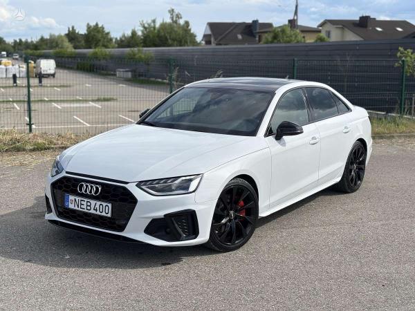 White Audi A4 2021 in Vilnius, with an engine capacity of 1.98 L and mileage of 122 thousand km for 25850 €, photo 2 on AUTOMOTO.COM.LV