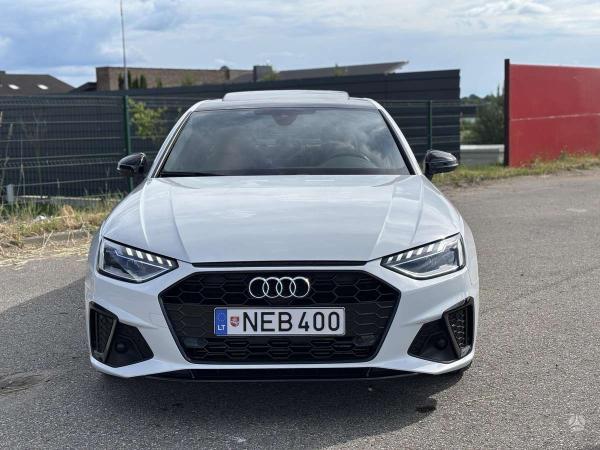 White Audi A4 2021 in Vilnius, with an engine capacity of 1.98 L and mileage of 122 thousand km for 25850 €, photo 7 on AUTOMOTO.COM.LV