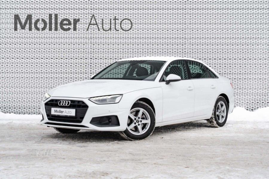Balts Audi A4 2024 Mārupe, ar dzinēja tilpumu 2.00 L un nobraukumu 14 tūkst. km par 32900 €, foto 1 vietnē AUTOMOTO.COM.LV