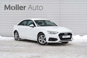 White Audi A4 2024 in Riga, with an engine capacity of 2.00 L and mileage of 14 thousand km for 32900 €, photo 2 on AUTOMOTO.COM.LV