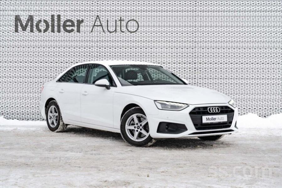 White Audi A4 2024 in Riga, with an engine capacity of 2.00 L and mileage of 14 thousand km for 32900 €, photo 2 on AUTOMOTO.COM.LV