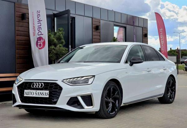 White Audi A4 2024 in Taurage, with an engine capacity of 2.00 L and mileage of 50 thousand km for 20800 €, photo 2 on AUTOMOTO.COM.LV