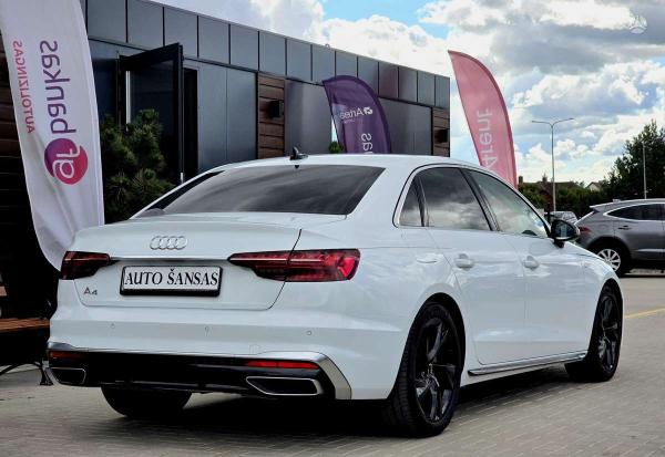 White Audi A4 2024 in Taurage, with an engine capacity of 2.00 L and mileage of 50 thousand km for 20800 €, photo 8 on AUTOMOTO.COM.LV