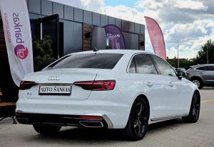 White Audi A4 2024 in Taurage, with an engine capacity of 2.00 L and mileage of 50 thousand km for 20800 €, photo 9 on AUTOMOTO.COM.LV