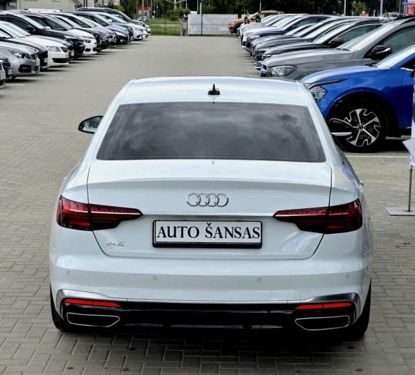 White Audi A4 2024 in Taurage, with an engine capacity of 2.00 L and mileage of 50 thousand km for 20800 €, photo 10 on AUTOMOTO.COM.LV