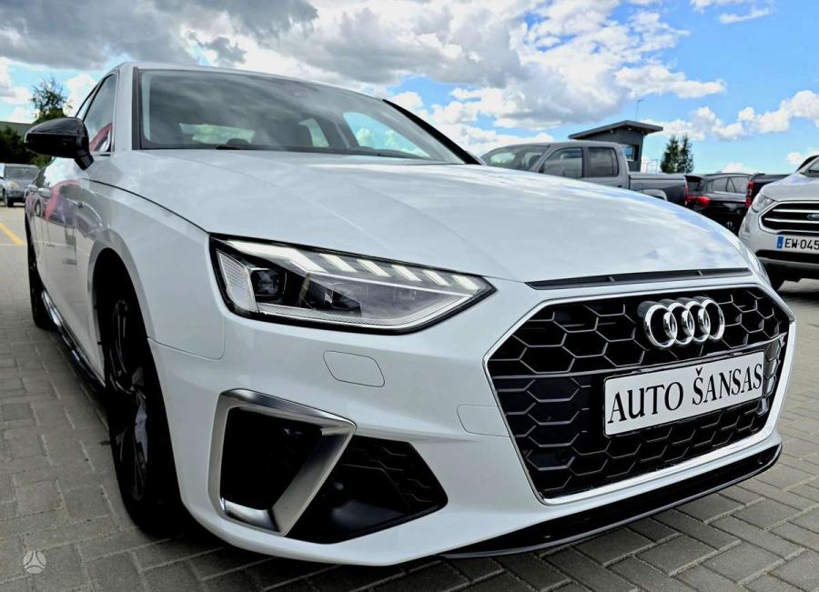 White Audi A4 2024 in Taurage, with an engine capacity of 2.00 L and mileage of 50 thousand km for 20800 €, photo 13 on AUTOMOTO.COM.LV