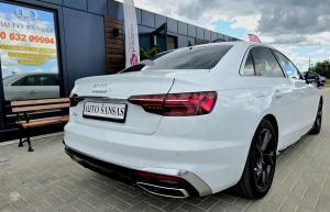 White Audi A4 2024 in Taurage, with an engine capacity of 2.00 L and mileage of 50 thousand km for 20800 €, photo 14 on AUTOMOTO.COM.LV