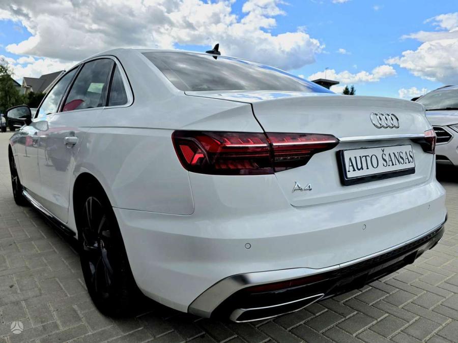 White Audi A4 2024 in Taurage, with an engine capacity of 2.00 L and mileage of 50 thousand km for 20800 €, photo 15 on AUTOMOTO.COM.LV