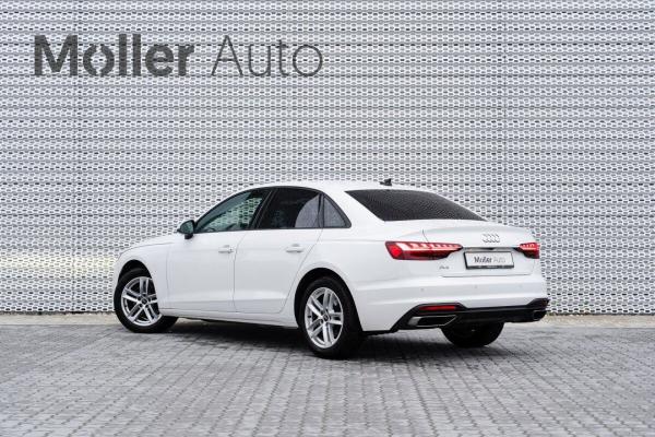 White Audi A4 2024 in Marupe, with an engine capacity of 2.00 L and mileage of 34 thousand km for 28850 €, photo 6 on AUTOMOTO.COM.LV