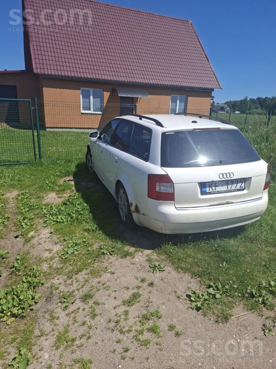 White Audi A4 2002 in Daugavpils, with an engine capacity of 1.90 L and mileage of 387 thousand km for 800 €, photo 1 on AUTOMOTO.COM.LV