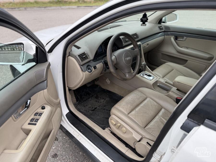 White Audi A4 2006 in Ukmerge, with an engine capacity of 1.80 L and mileage of 320 thousand km for 650 €, photo 10 on AUTOMOTO.COM.LV