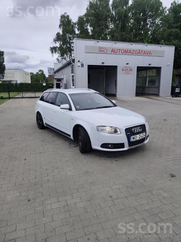 White Audi A4 2007 in Jurmala, with an engine capacity of 2.00 L and mileage of 276 thousand km for 4500 €, photo 2 on AUTOMOTO.COM.LV