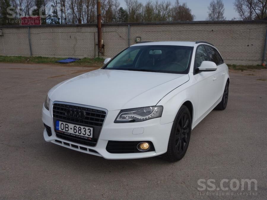 White Audi A4 2008 in Riga, with an engine capacity of 2.00 L and mileage of 0 thousand km for 9500 €, photo 1 on AUTOMOTO.COM.LV