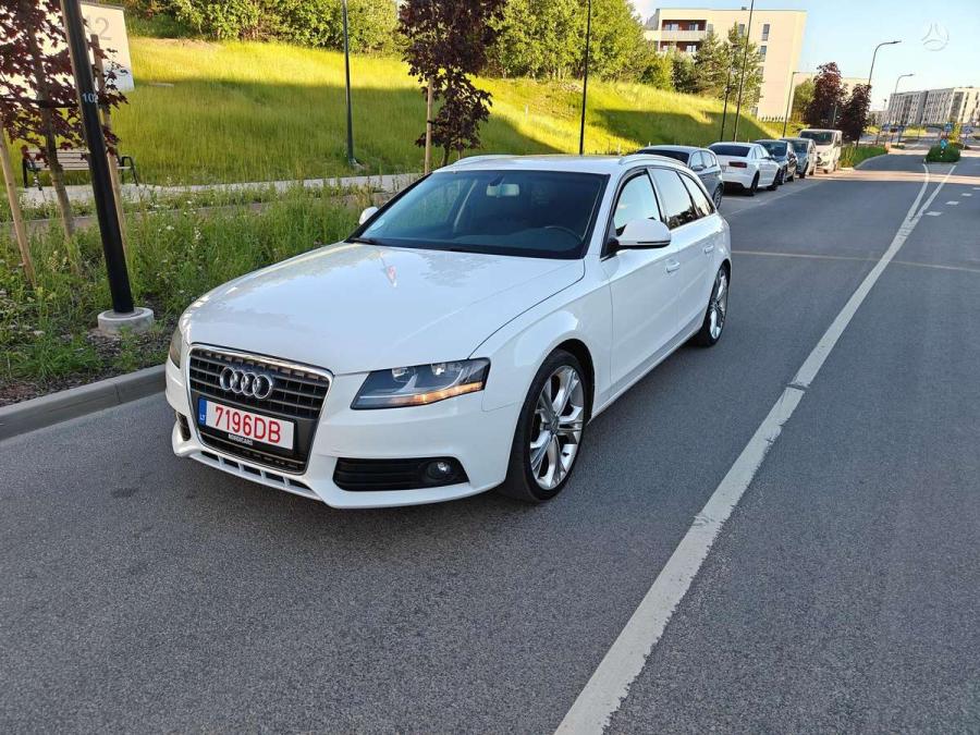 White Audi A4 2008 in Vilnius, with an engine capacity of 1.97 L and mileage of 275 thousand km for 4200 €, photo 1 on AUTOMOTO.COM.LV