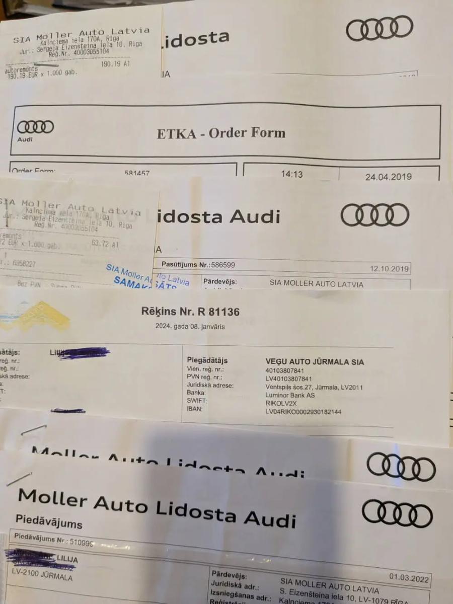 White Audi A4 2008 in Riga, with an engine capacity of 2.00 L and mileage of 345 thousand km for 5990 €, photo 23 on AUTOMOTO.COM.LV