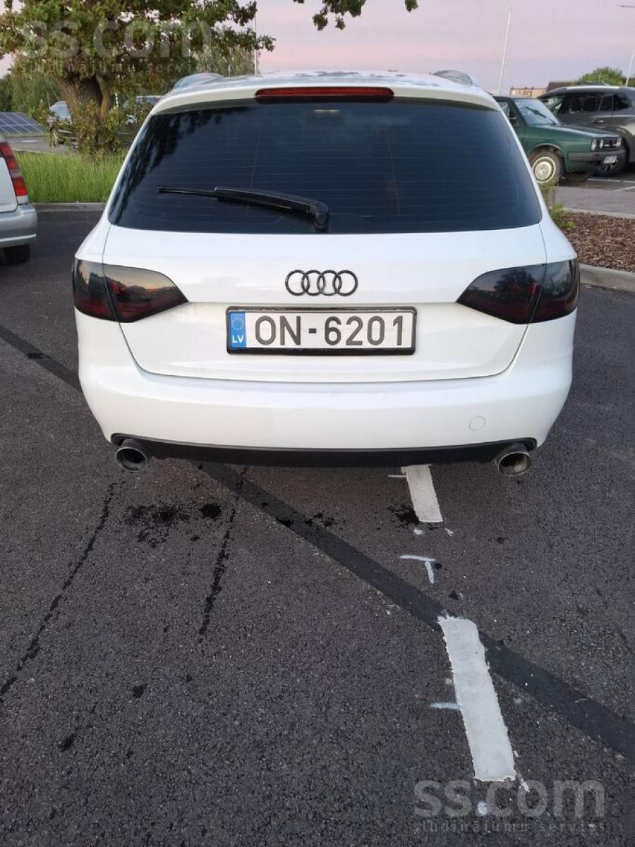 White Audi A4 2008 in Bauska, with an engine capacity of 2.00 L and mileage of 324 thousand km for 4800 €, photo 6 on AUTOMOTO.COM.LV