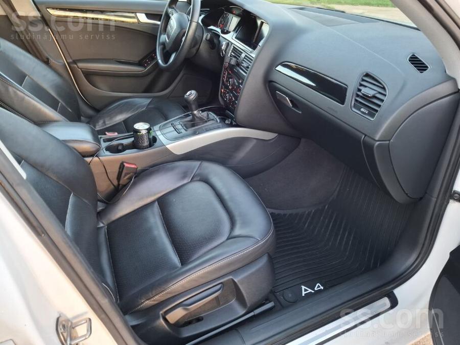 White Audi A4 2008 in Bauska, with an engine capacity of 2.00 L and mileage of 324 thousand km for 4800 €, photo 9 on AUTOMOTO.COM.LV