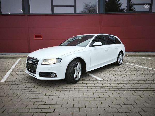 White Audi A4 2009 in Kaunas, with an engine capacity of 1.98 L and mileage of 134 thousand km for 5450 €, photo 1 on AUTOMOTO.COM.LV