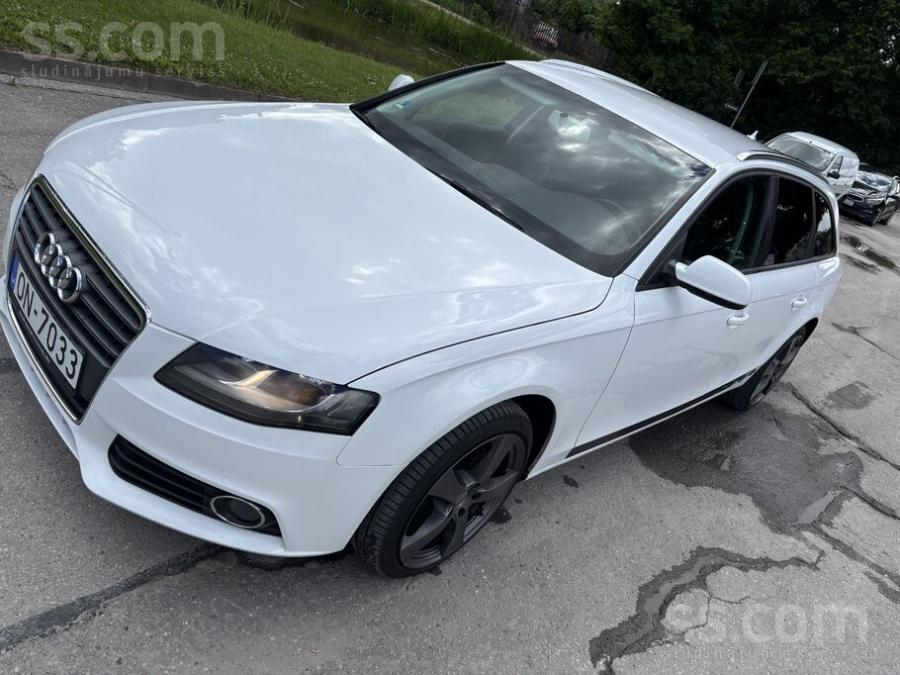 White Audi A4 2009 in Tukums, with an engine capacity of 2.00 L and mileage of 328 thousand km for 4350 €, photo 1 on AUTOMOTO.COM.LV