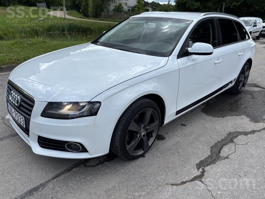 White Audi A4 2009 in Tukums, with an engine capacity of 2.00 L and mileage of 328 thousand km for 4350 €, photo 3 on AUTOMOTO.COM.LV