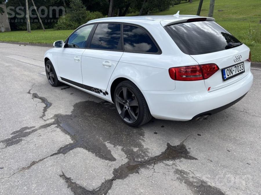 White Audi A4 2009 in Tukums, with an engine capacity of 2.00 L and mileage of 328 thousand km for 4350 €, photo 5 on AUTOMOTO.COM.LV