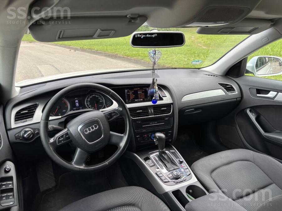 White Audi A4 2009 in Tukums, with an engine capacity of 2.00 L and mileage of 328 thousand km for 4350 €, photo 14 on AUTOMOTO.COM.LV