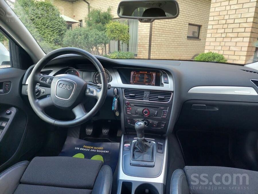White Audi A4 2009 in Riga, with an engine capacity of 2.00 L and mileage of 0 thousand km for 6995 €, photo 12 on AUTOMOTO.COM.LV
