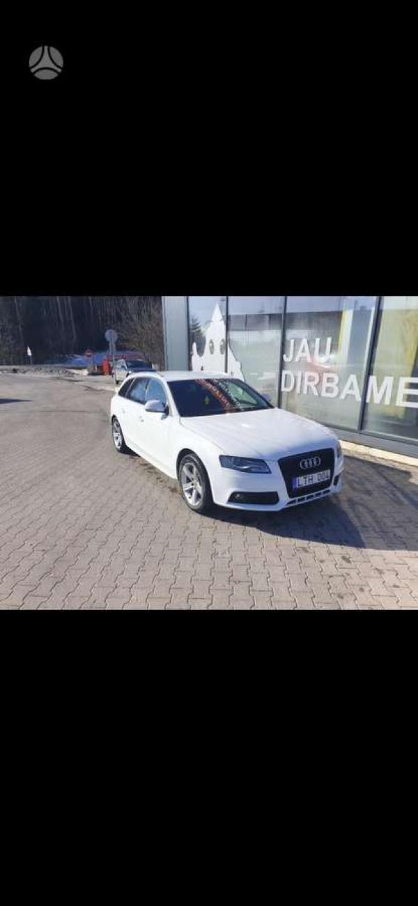 White Audi A4 2009 in Alytus, with an engine capacity of 2.00 L and mileage of 305 thousand km for 4900 €, photo 4 on AUTOMOTO.COM.LV