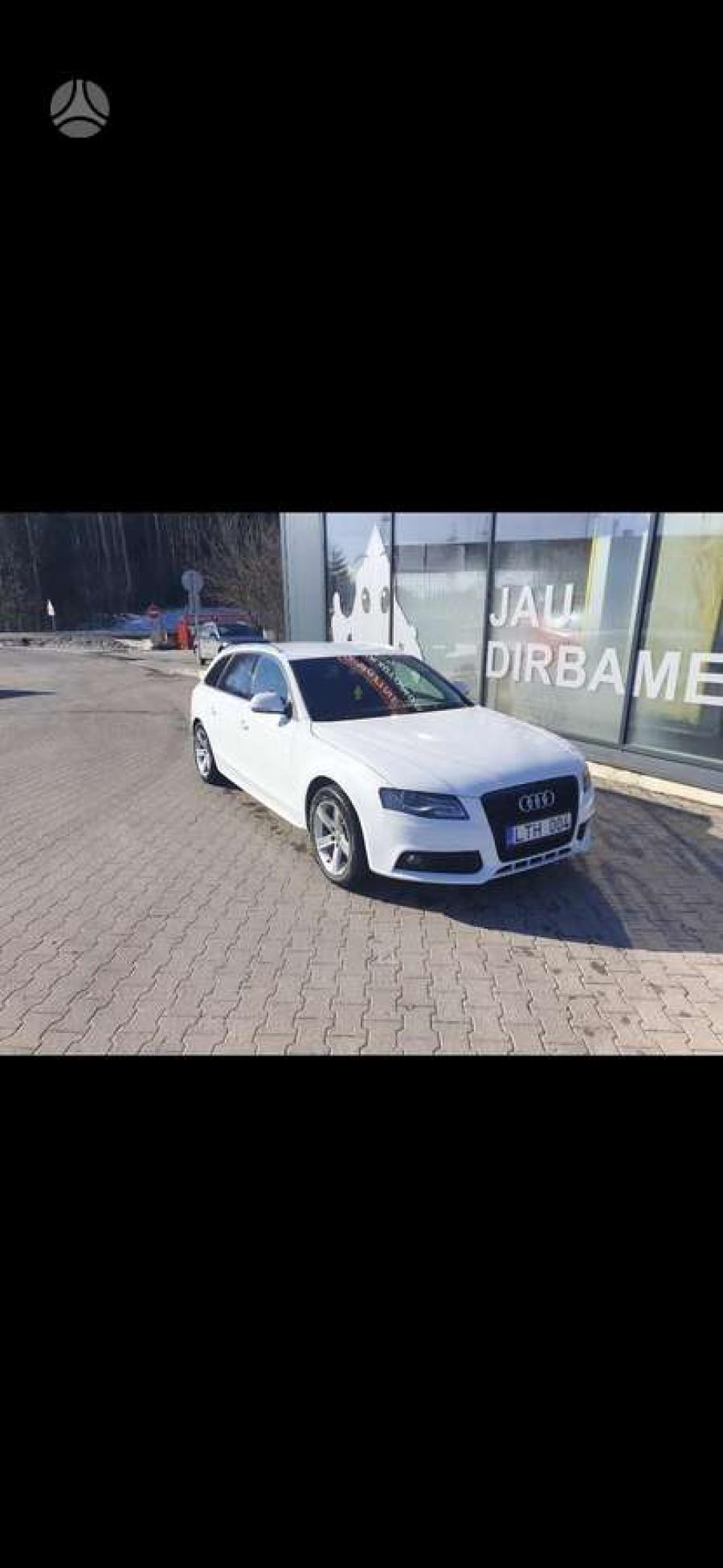 White Audi A4 2009 in Alytus, with an engine capacity of 2.00 L and mileage of 305 thousand km for 4900 €, photo 4 on AUTOMOTO.COM.LV