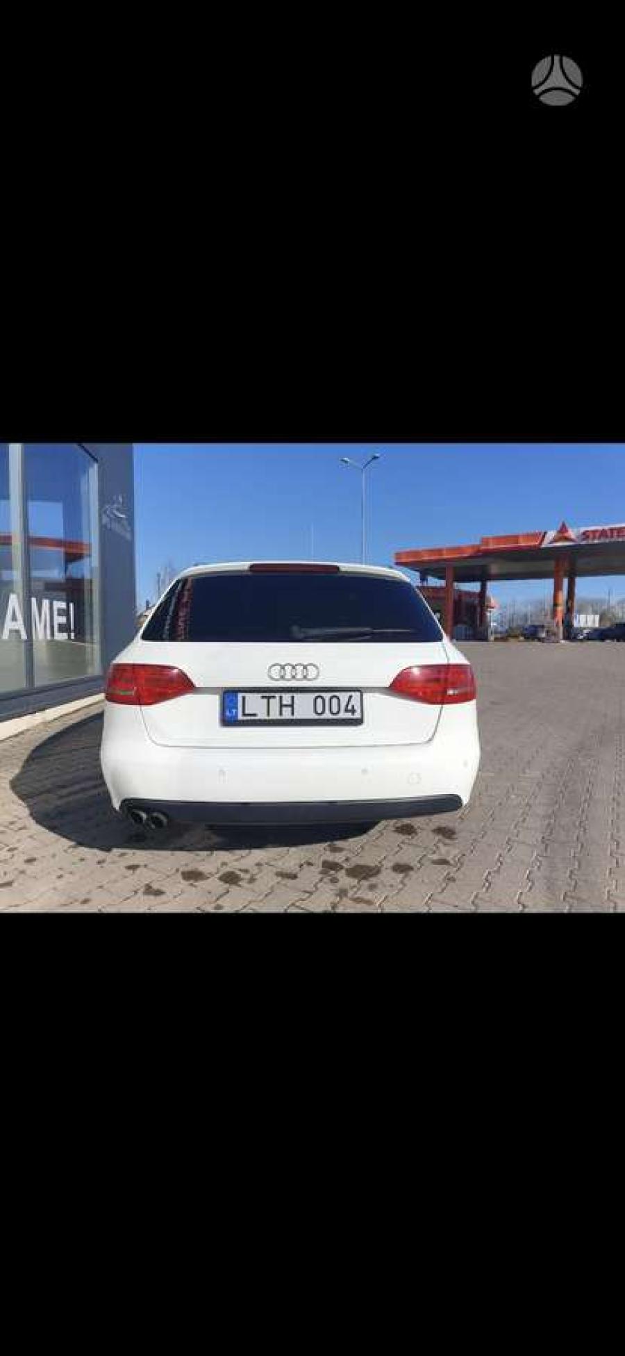 White Audi A4 2009 in Alytus, with an engine capacity of 2.00 L and mileage of 305 thousand km for 4900 €, photo 5 on AUTOMOTO.COM.LV