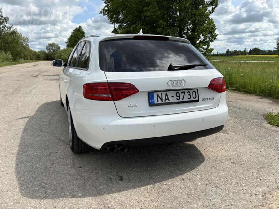 White Audi A4 2010 in Bauska, with an engine capacity of 2.00 L and mileage of 340 thousand km for 1000 €, photo 3 on AUTOMOTO.COM.LV