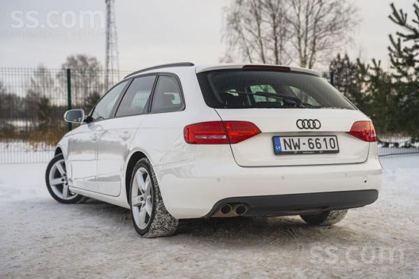 White Audi A4 2010 in Riga, with an engine capacity of 2.00 L and mileage of 390 thousand km for 5790 €, photo 4 on AUTOMOTO.COM.LV