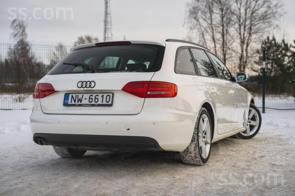 White Audi A4 2010 in Riga, with an engine capacity of 2.00 L and mileage of 390 thousand km for 5790 €, photo 6 on AUTOMOTO.COM.LV