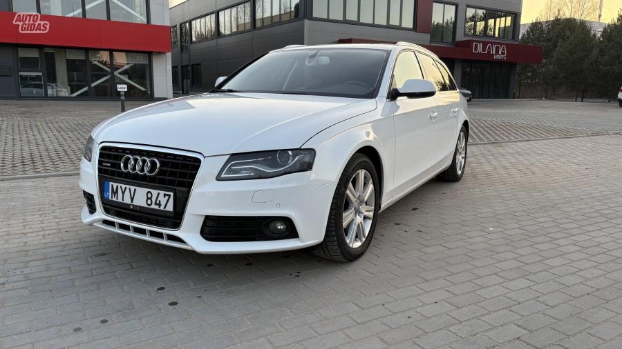 White Audi A4 2010 in Vilnius, with an engine capacity of 3.00 L and mileage of 349 thousand km for 6800 €, photo 4 on AUTOMOTO.COM.LV