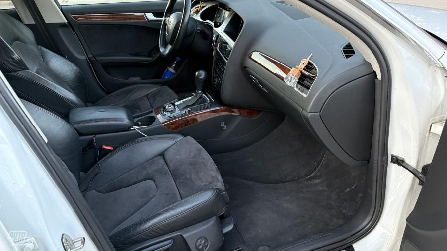 White Audi A4 2010 in Vilnius, with an engine capacity of 3.00 L and mileage of 349 thousand km for 6800 €, photo 18 on AUTOMOTO.COM.LV