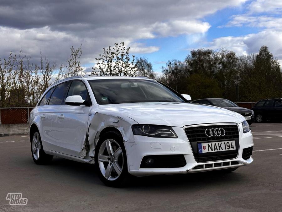 White Audi A4 2010 in Kaunas, with an engine capacity of 2.00 L and mileage of 256 thousand km for 3300 €, photo 10 on AUTOMOTO.COM.LV